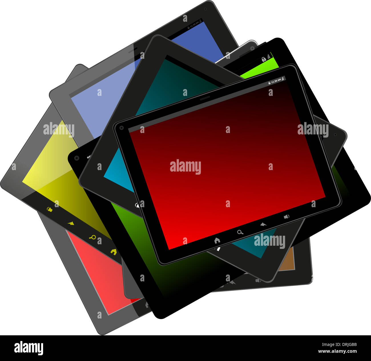 Set of tablet pc computers Stock Photo - Alamy