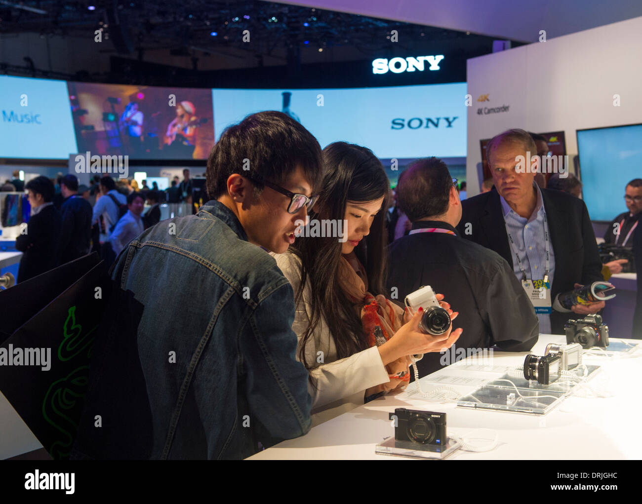 The Sony booth at the CES show held in Las Vegas Stock Photo - Alamy