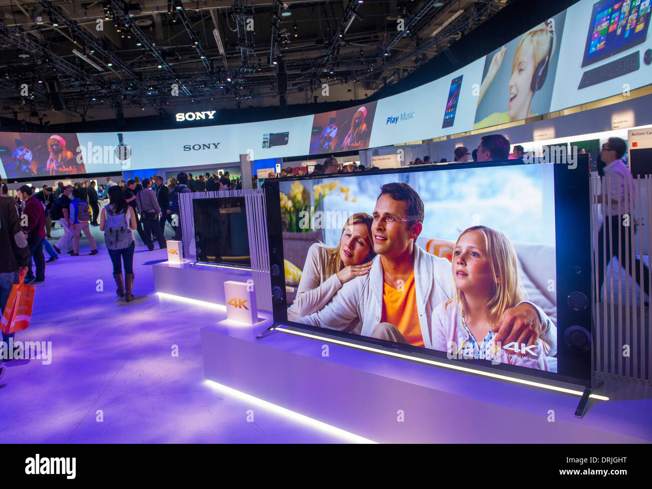 The Sony booth at the CES show held in Las Vegas Stock Photo - Alamy