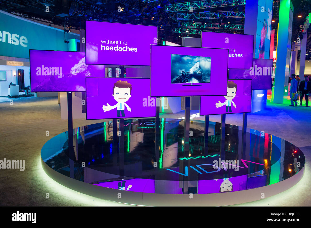 The Hisense booth at the CES show held in Las Vegas Stock Photo - Alamy