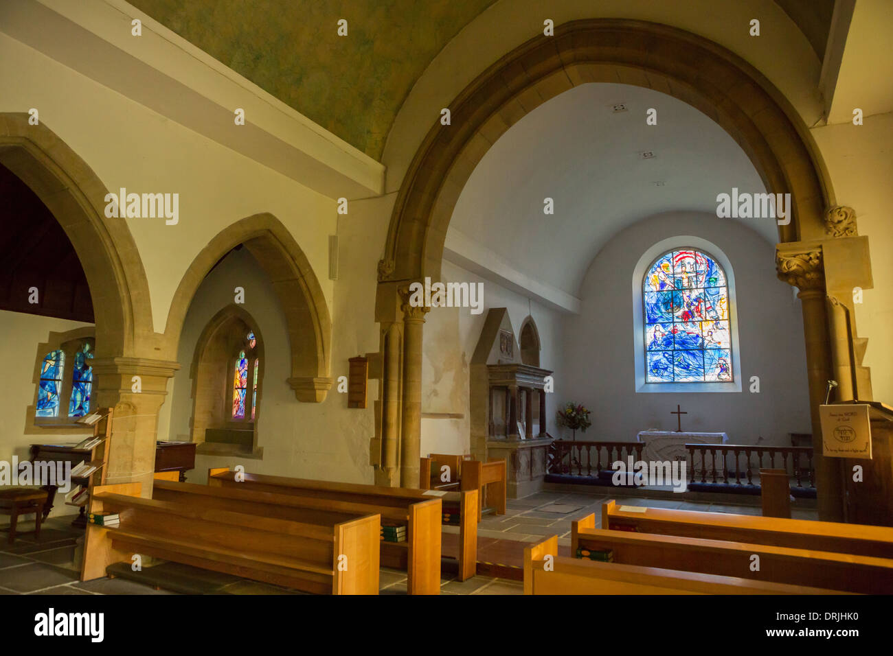 Marc Chagall stained glass windows in All Saints' Church, Tudeley, Kent ...