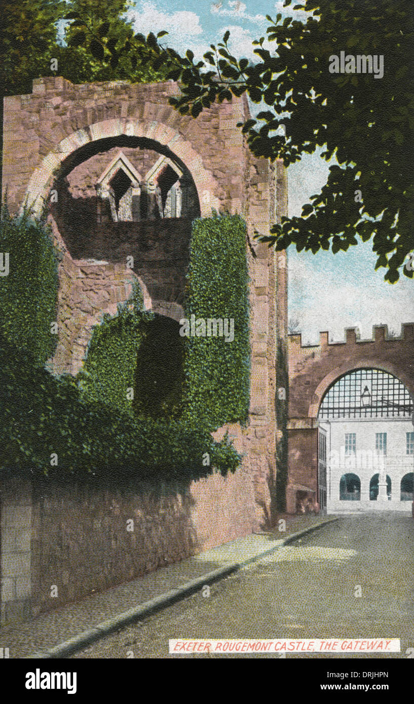 Rougemont Castle, Exeter, Devon - The Gateway Stock Photo - Alamy