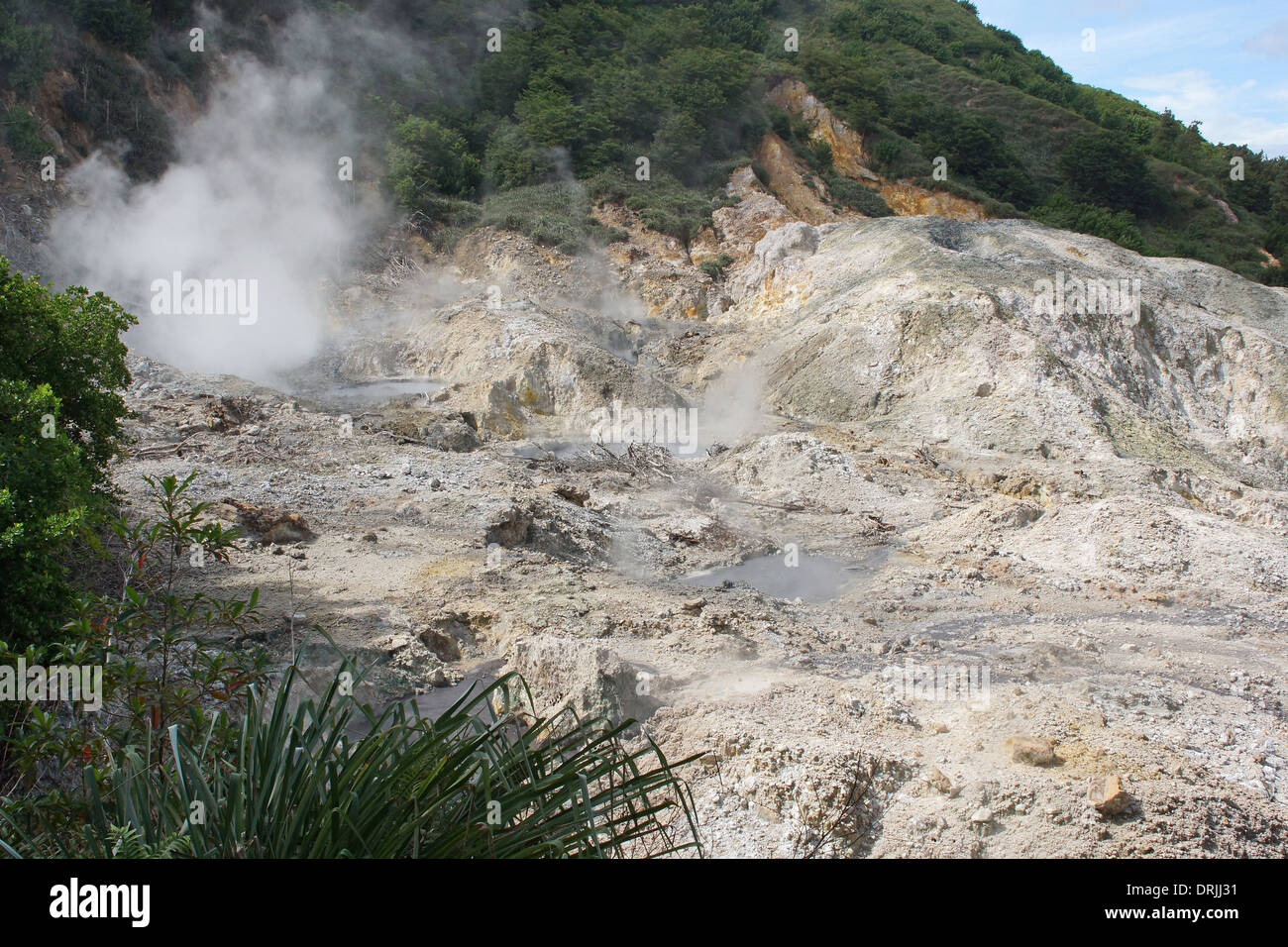 Sulphur Springs, volcano close to Soufriere, Saint Lucia, Caribbean ...