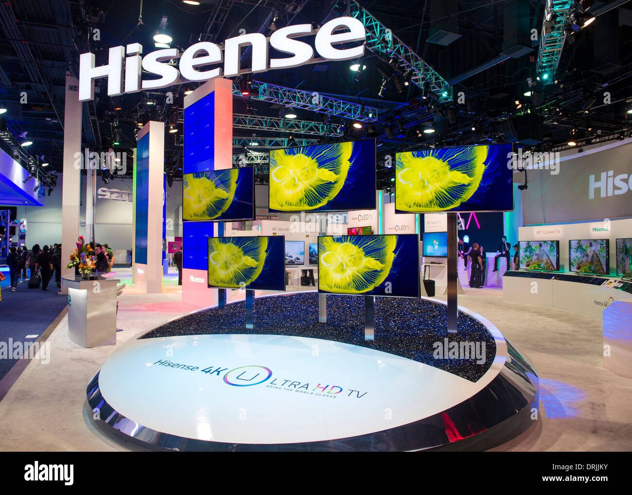 The Hisense booth at the CES show held in Las Vegas Stock Photo - Alamy