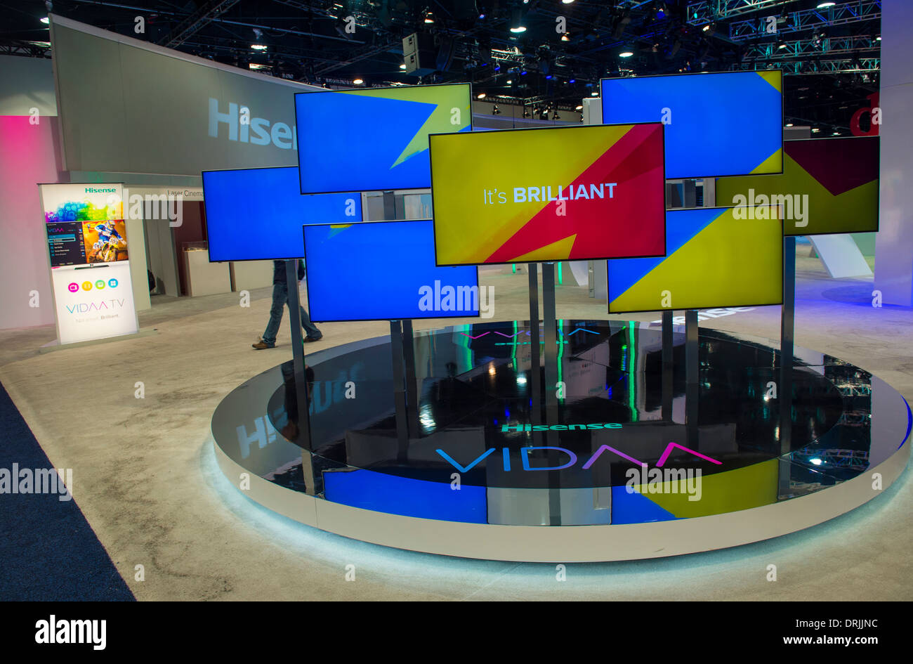 The Hisense booth at the CES show held in Las Vegas Stock Photo - Alamy
