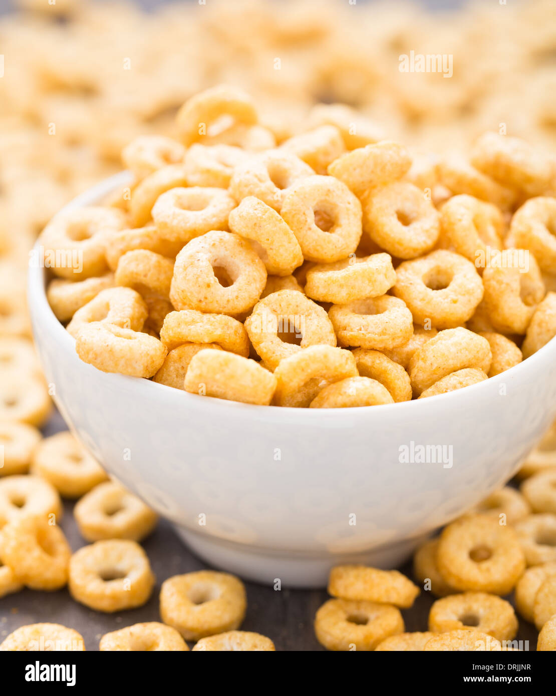 Bowl of honey corn rings Stock Photo - Alamy