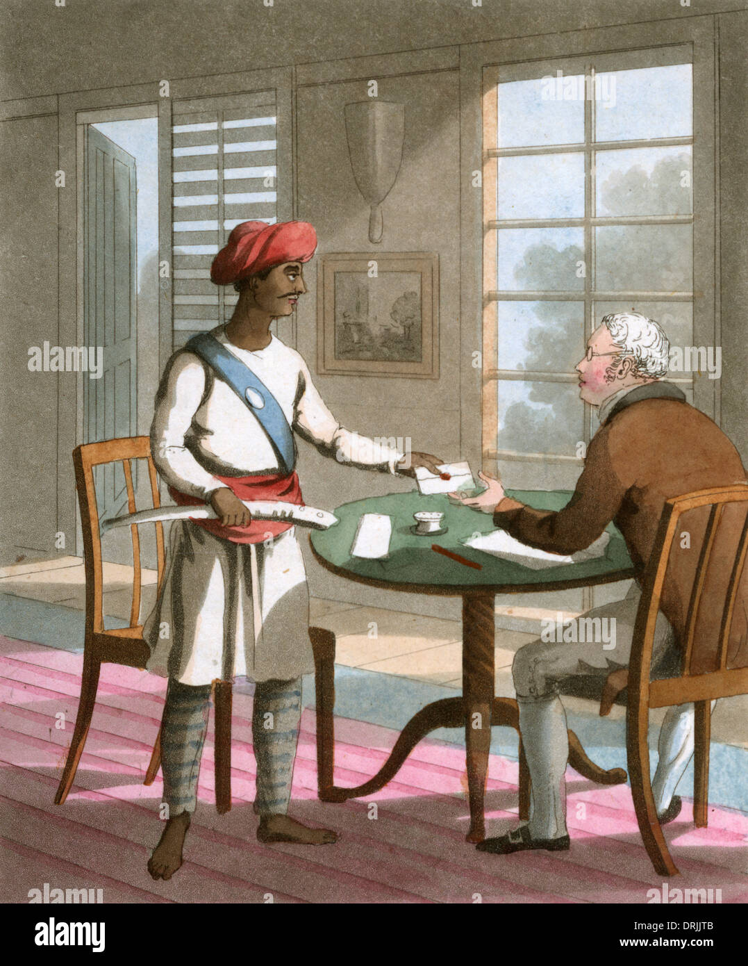 Postman delivering letter hi-res stock photography and images - Alamy