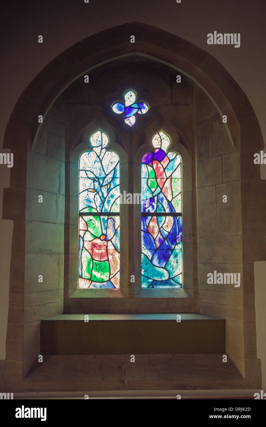 Marc Chagall stained glass windows in All Saints' Church, Tudeley, Kent ...
