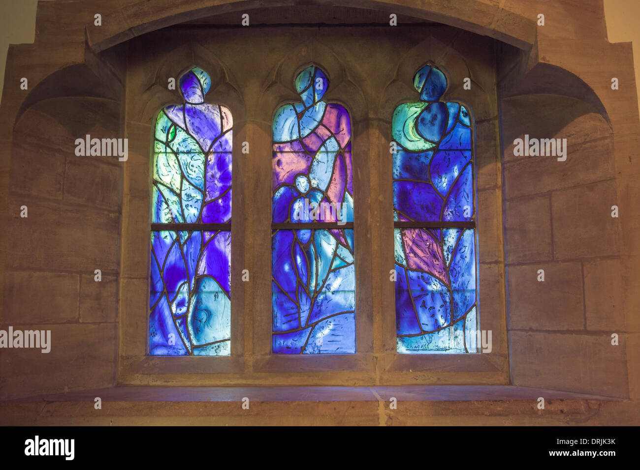 Marc Chagall stained glass windows in All Saints' Church, Tudeley, Kent ...