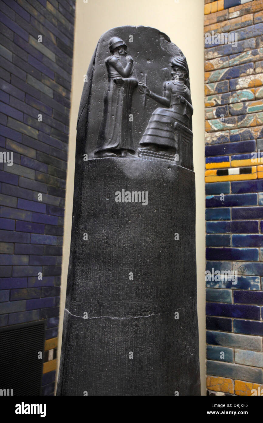 Upper Part Of Stele Inscribed With The Law Code Of Hammurabi