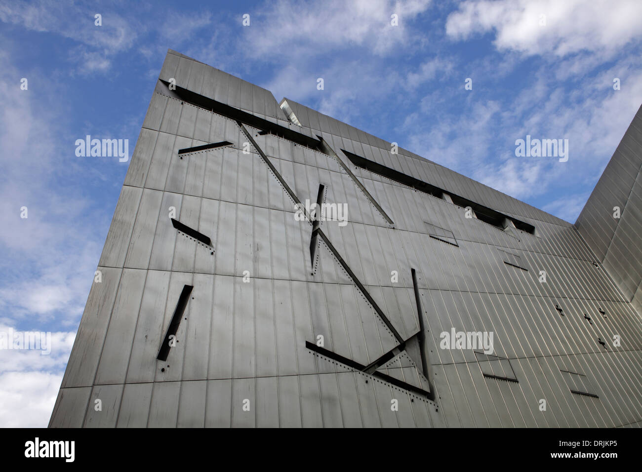 The modern architecture of the Jewish Museum, Berlin, Germany Stock ...