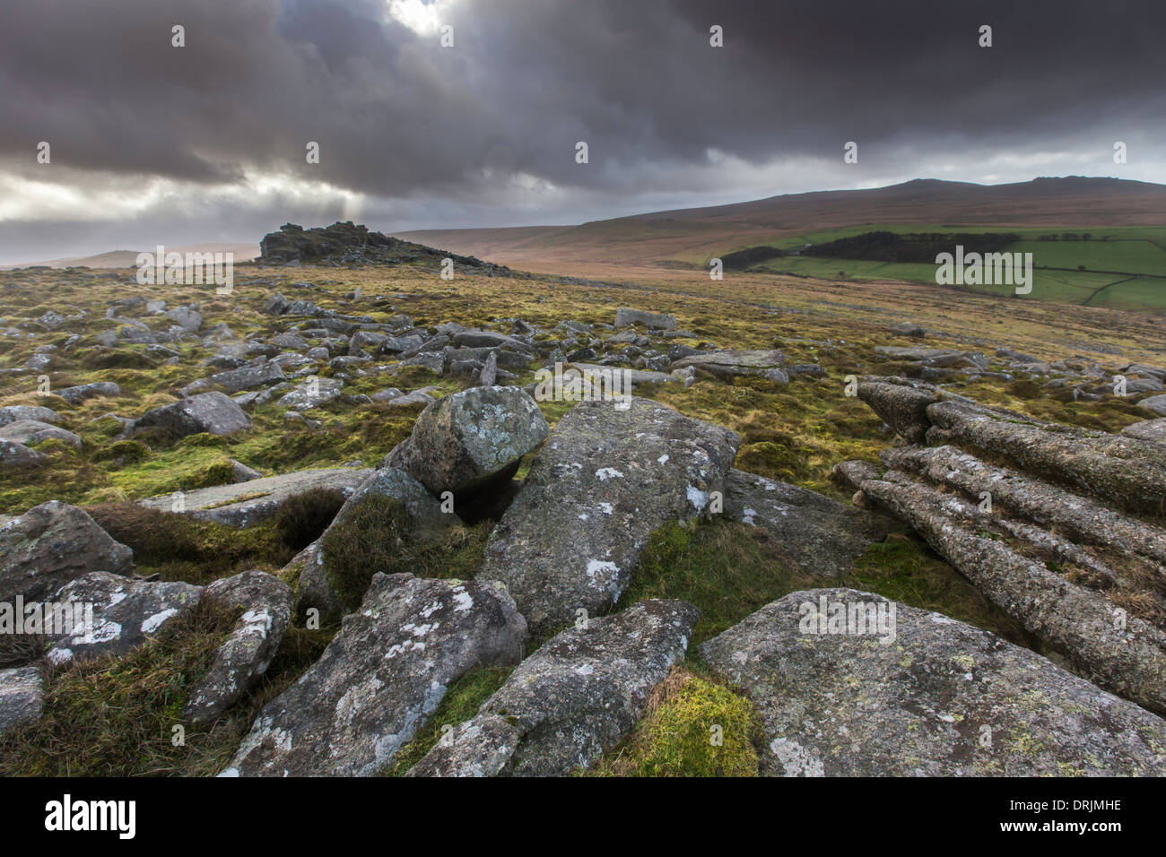 The rocky Tors on Belstone Common, Dartmoor, Belstone near Oakhampton ...