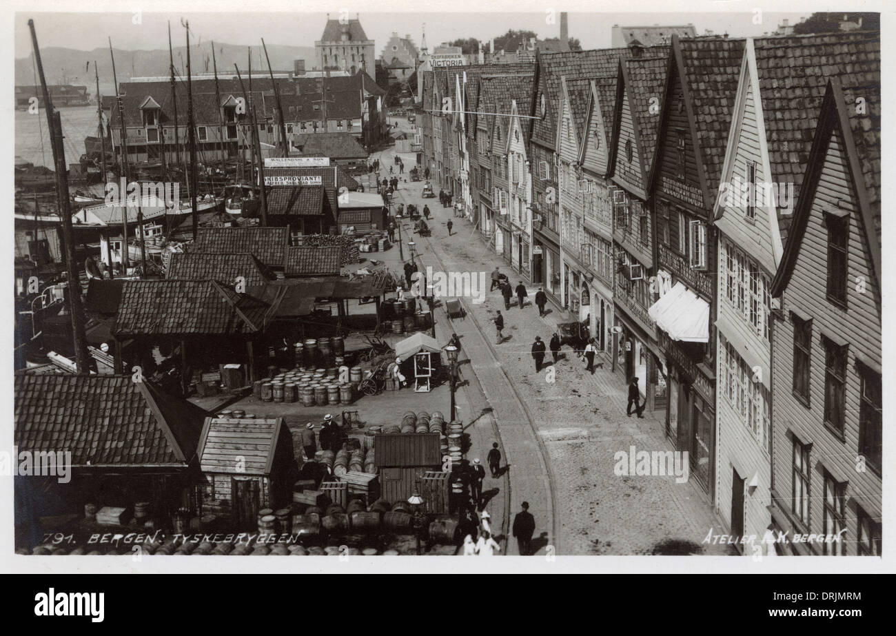 Bergen, Norway - Bryggen (Tyskebryggen - German Wharf Stock Photo - Alamy