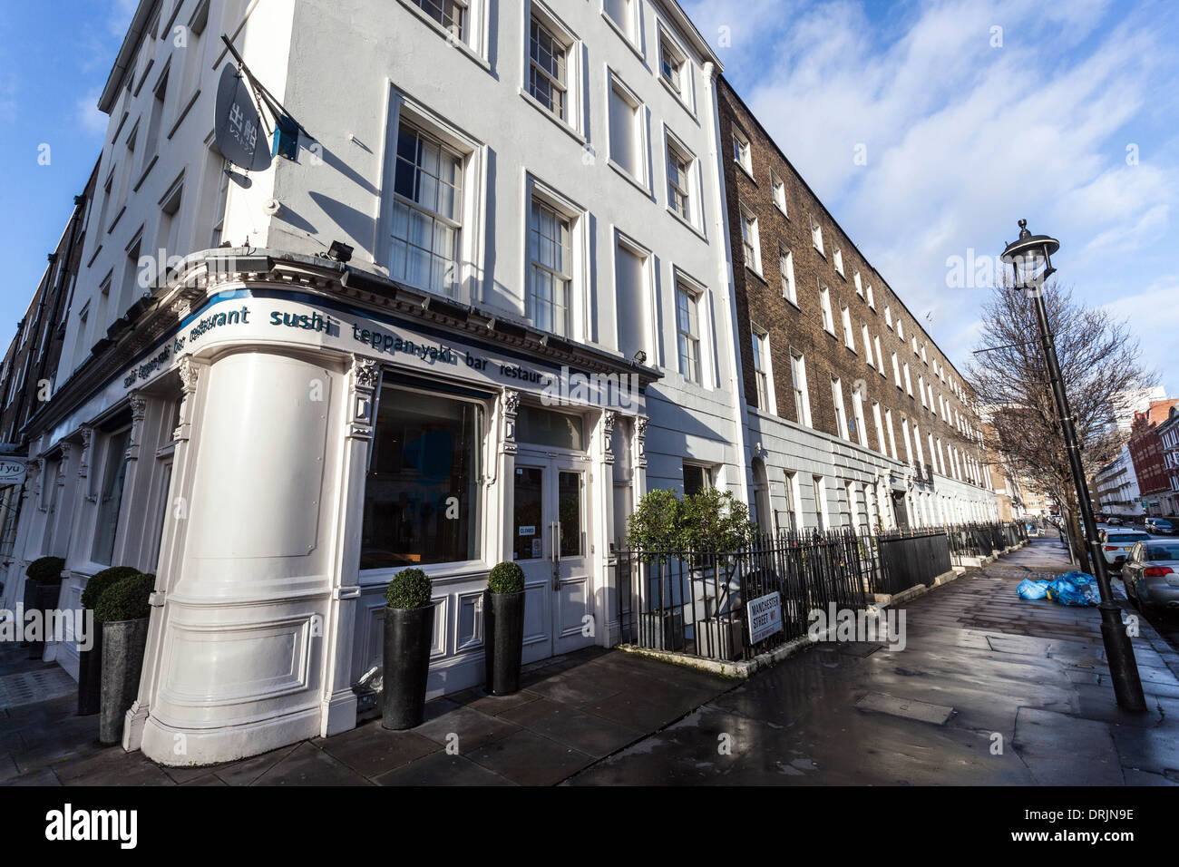 Row of houses on Manchester Street, London, England, UK Stock Photo - Alamy