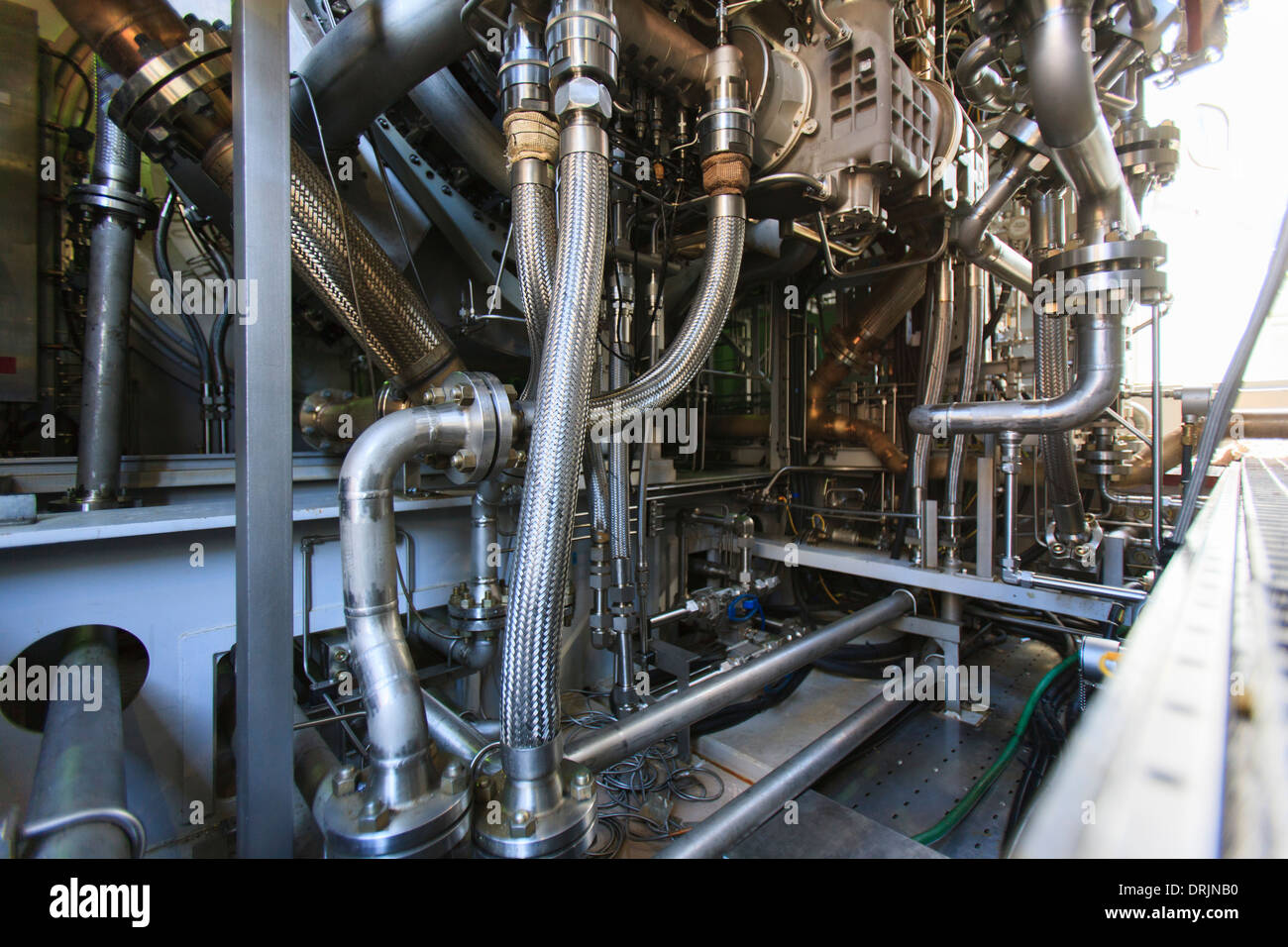 Gas turbine engine at an electricity cogeneration plant Stock Photo - Alamy