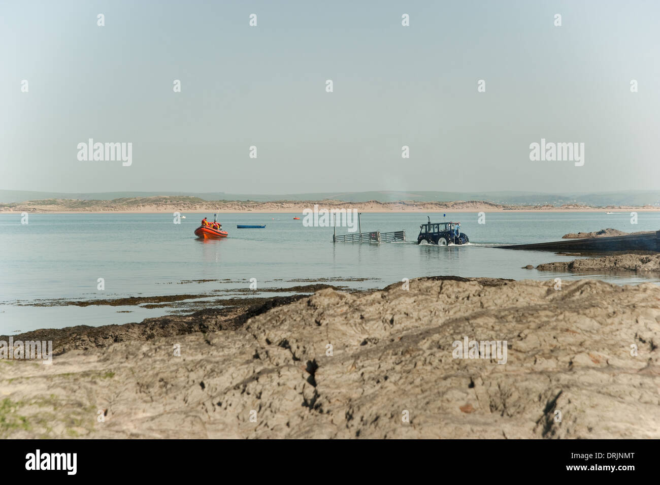 RNLI Lifeboat Launch into Sea on Rescue Mission Stock Photo - Alamy