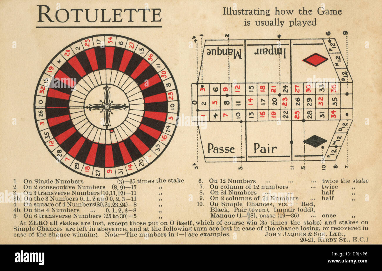 Roulette table layout hi-res stock photography and images - Alamy