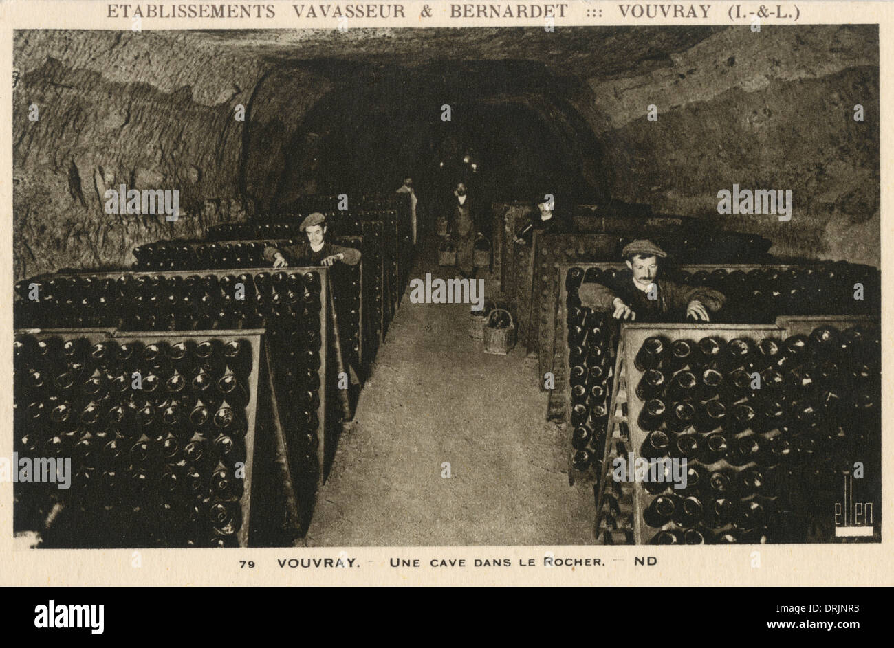 A cave carved out of rock to store Champagne in France Stock Photo - Alamy