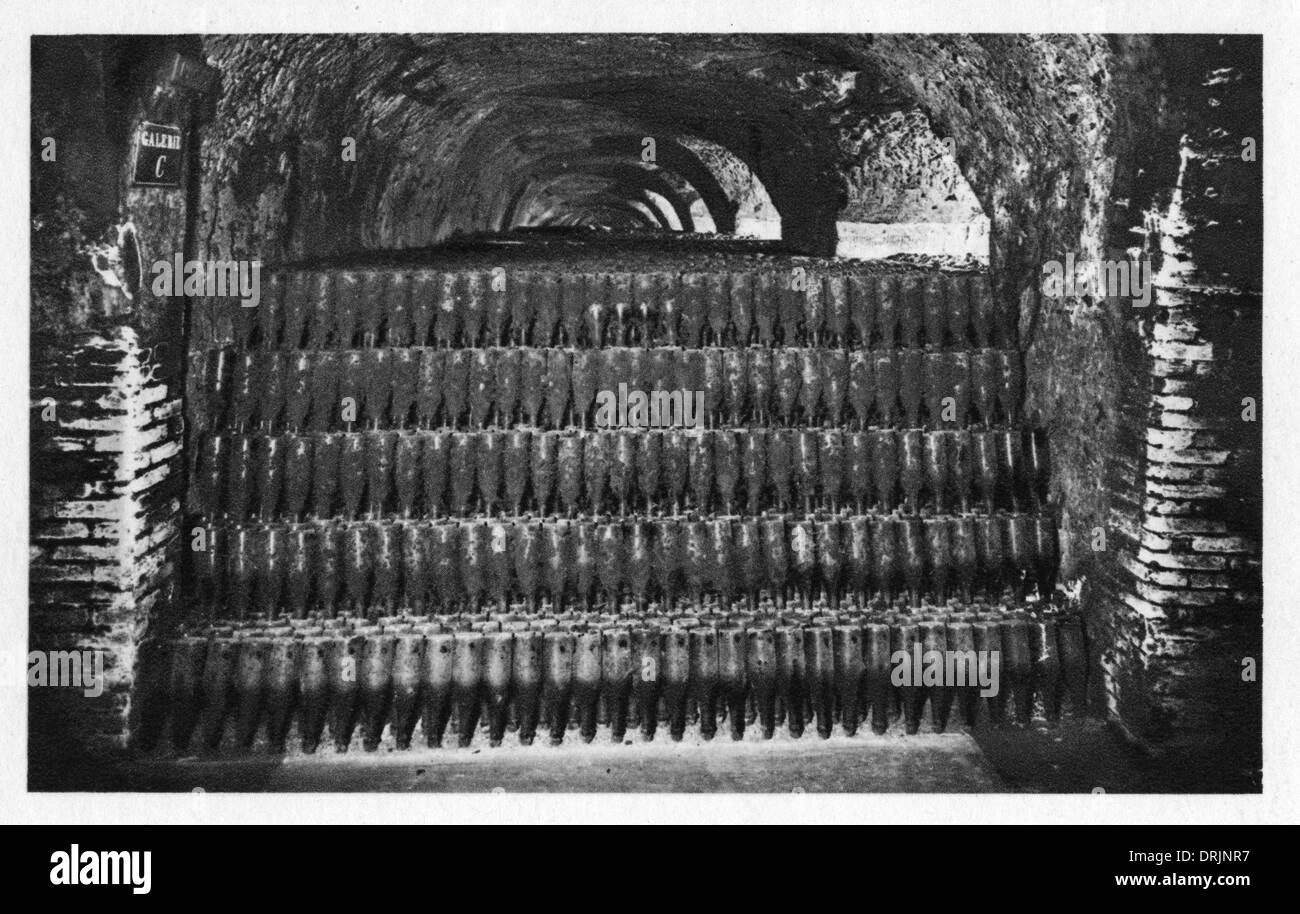 Wine bottles stored in a cellar, gathering dust Stock Photo - Alamy