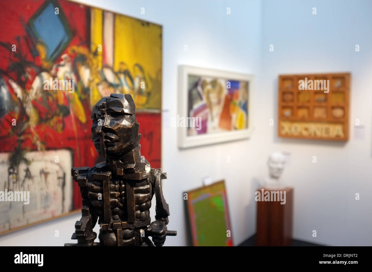 Artwork in a gallery Stock Photo - Alamy