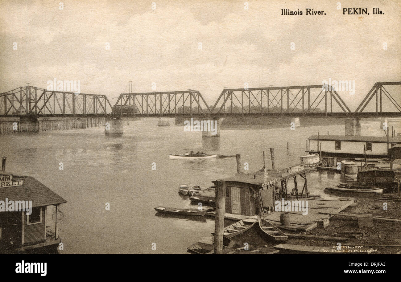 The Illinois River, Pekin Illinois Stock Photo - Alamy