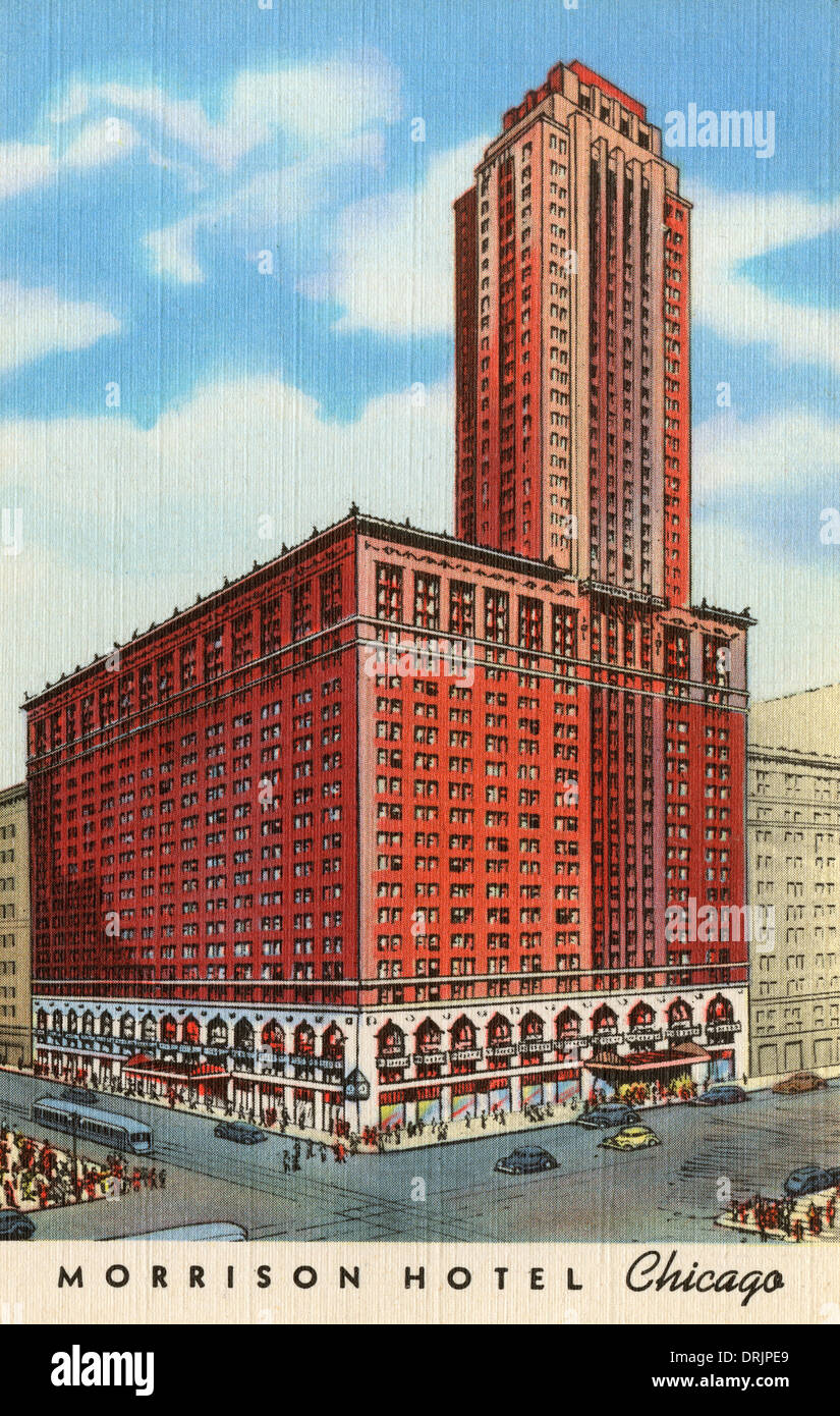 The Morrison Hotel, Madison at Clark, Chicago Stock Photo - Alamy