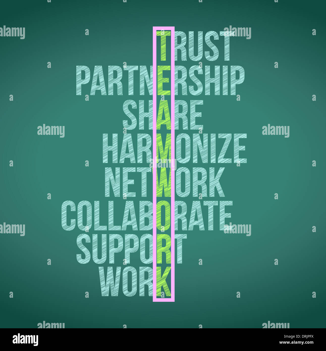 teamwork concept crossword illustration design graphic background Stock ...