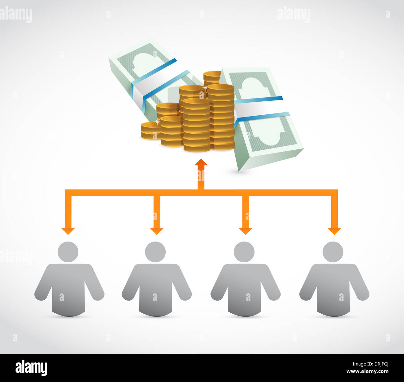 Working for the money concept diagram Stock Photo - Alamy