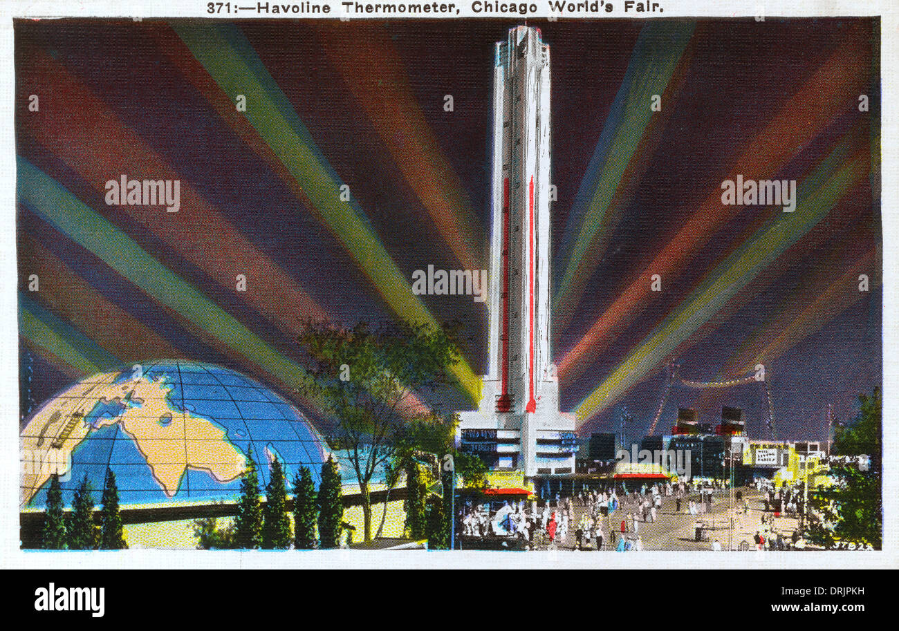 The Havoline Thermometer at the Chicago World's Fair Stock Photo - Alamy