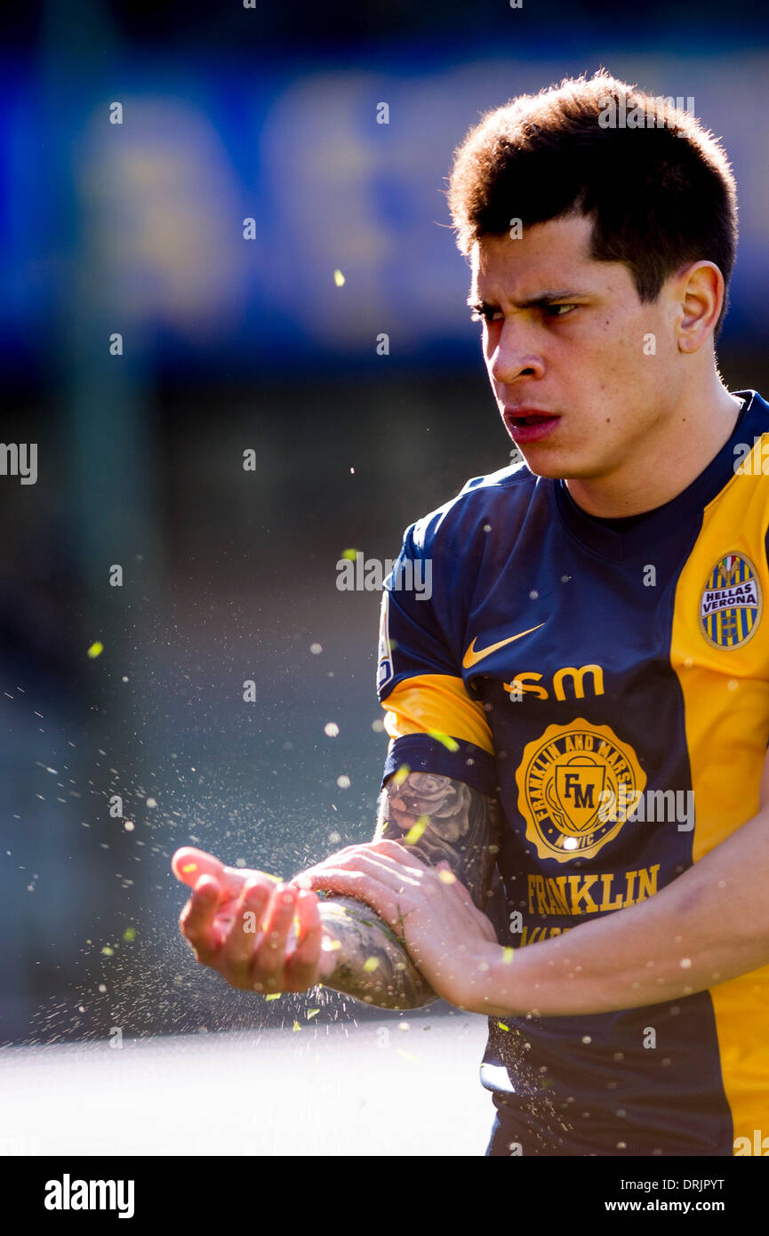 Verona, Italy. 26th Jan, 2014. Juan Manuel Iturbe (Hellas) Football ...