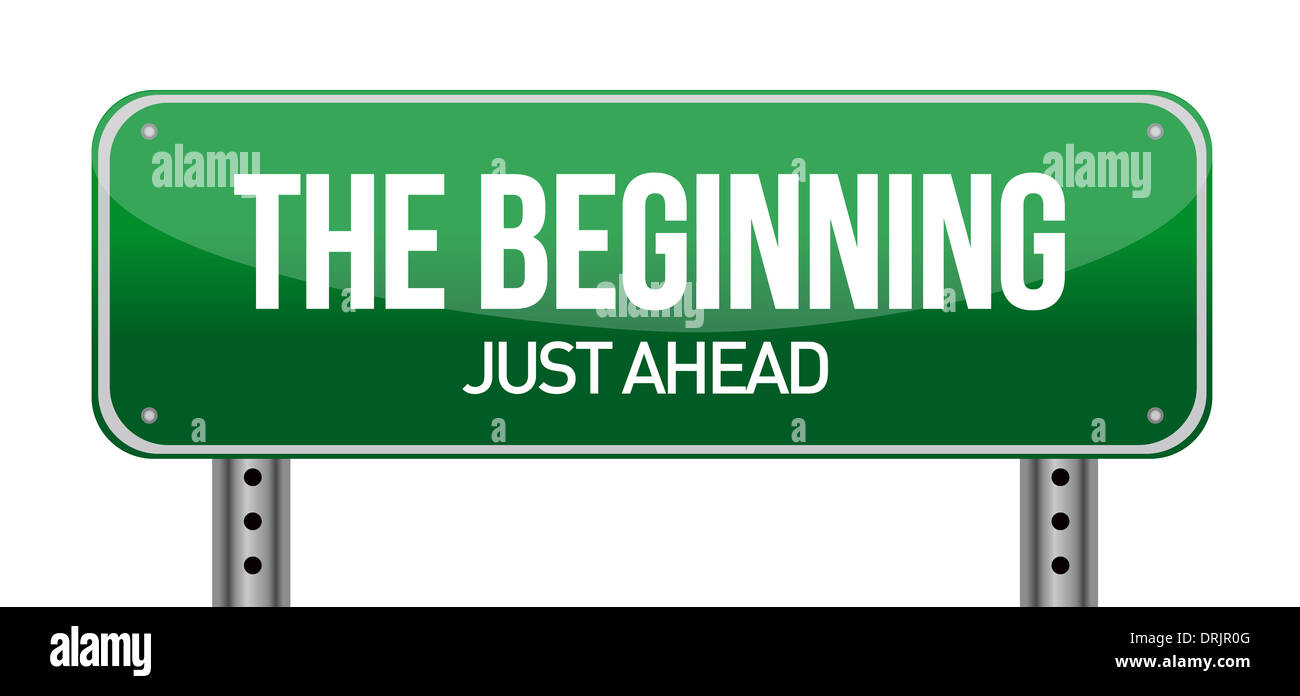 The Beginning illustration design over a white background Stock Photo ...