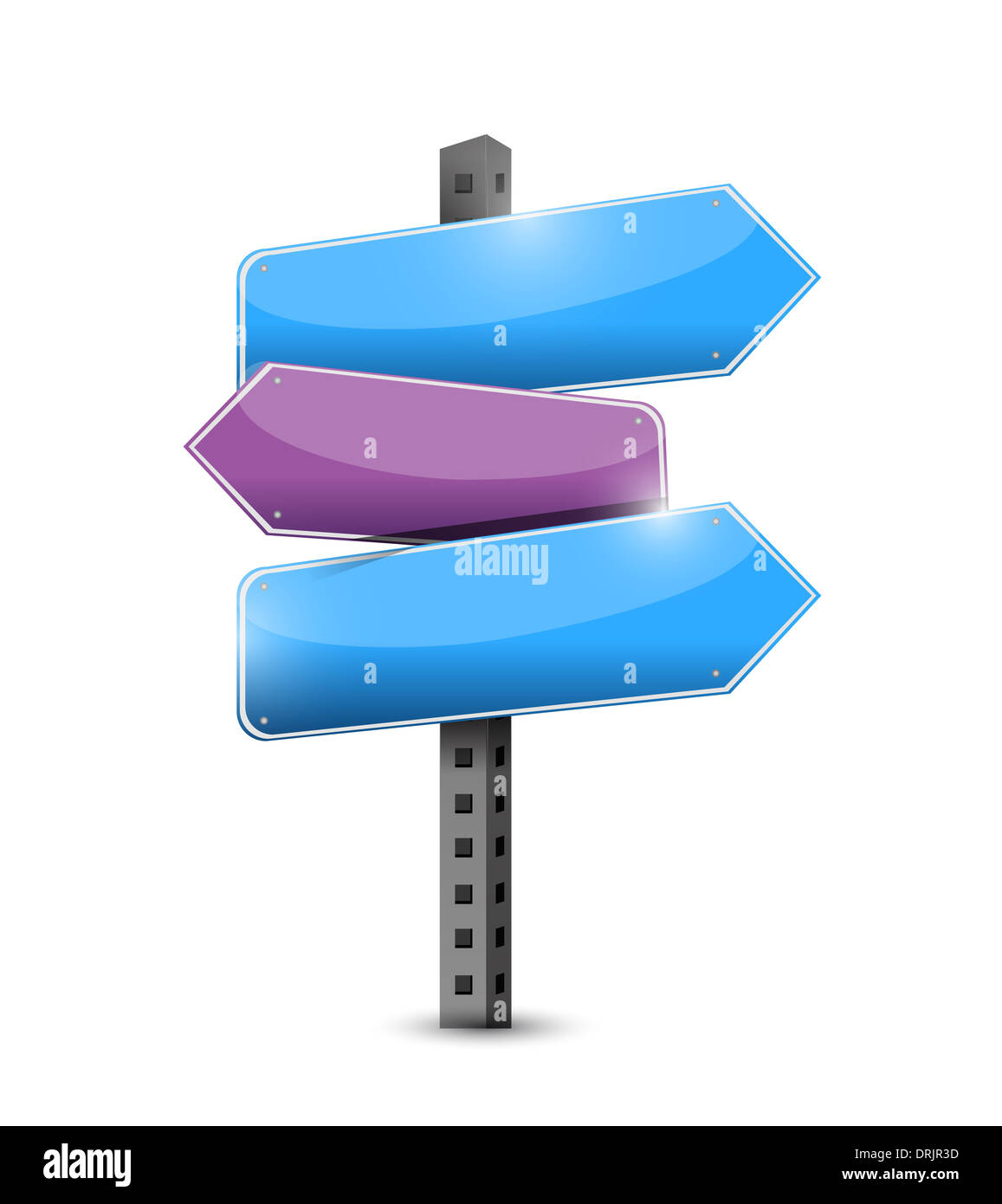 three way question mark road sign illustration design over white Stock ...