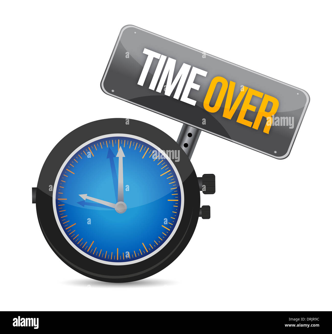 time over concept illustration design over white Stock Photo - Alamy