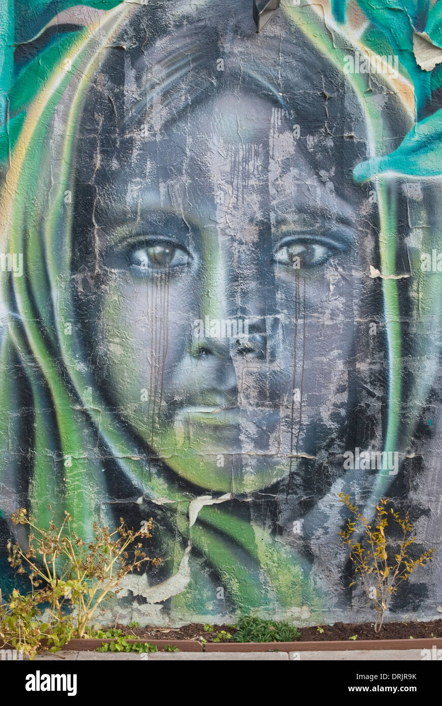 Realistic mural artwork is prolific in the residential district just ...