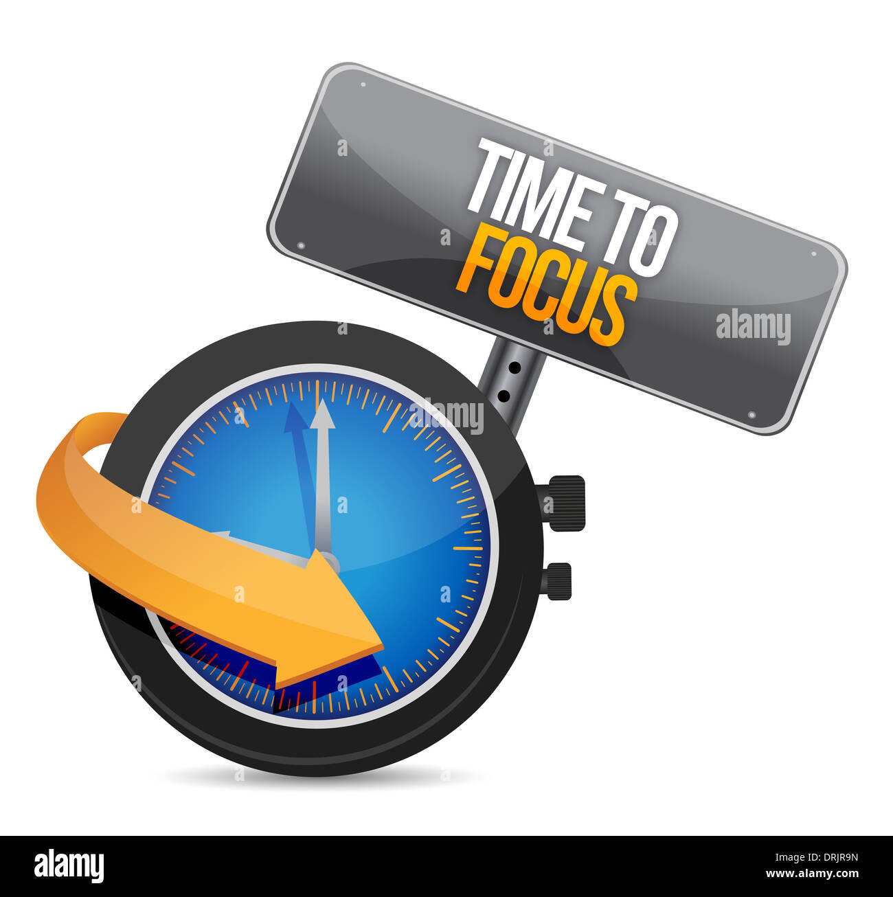 time to focus concept illustration design over white Stock Photo - Alamy