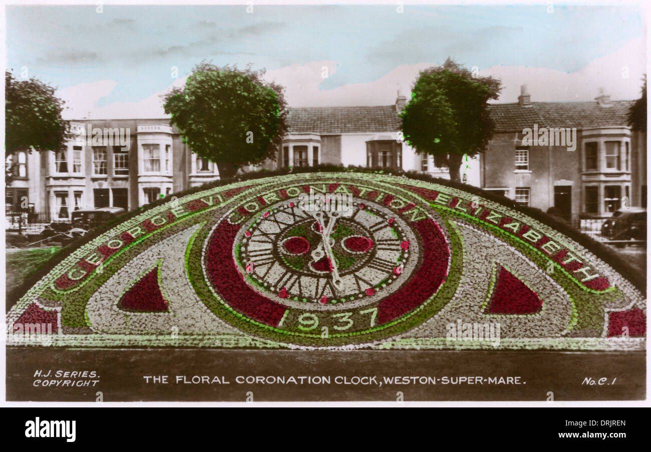 Floral clock weston super mare hi-res stock photography and images - Alamy
