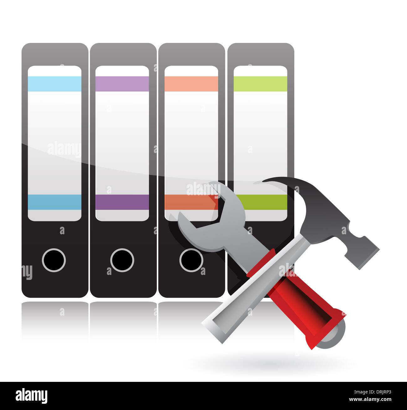 office tools Support concept illustration design over white Stock Photo ...