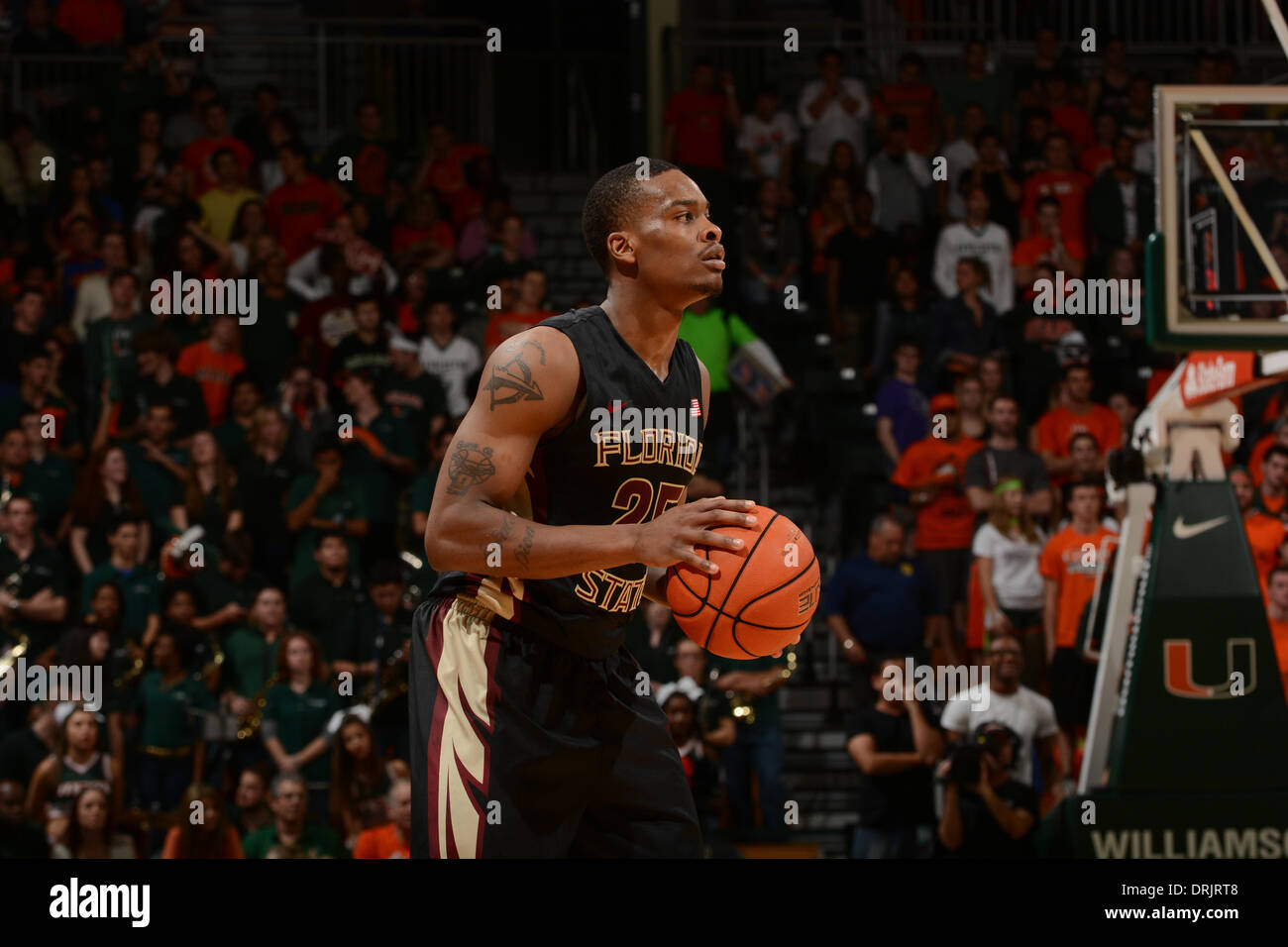 Coral Gables, FL, USA. 15th Jan, 2014. Aaron Thomas #25 of Florida ...