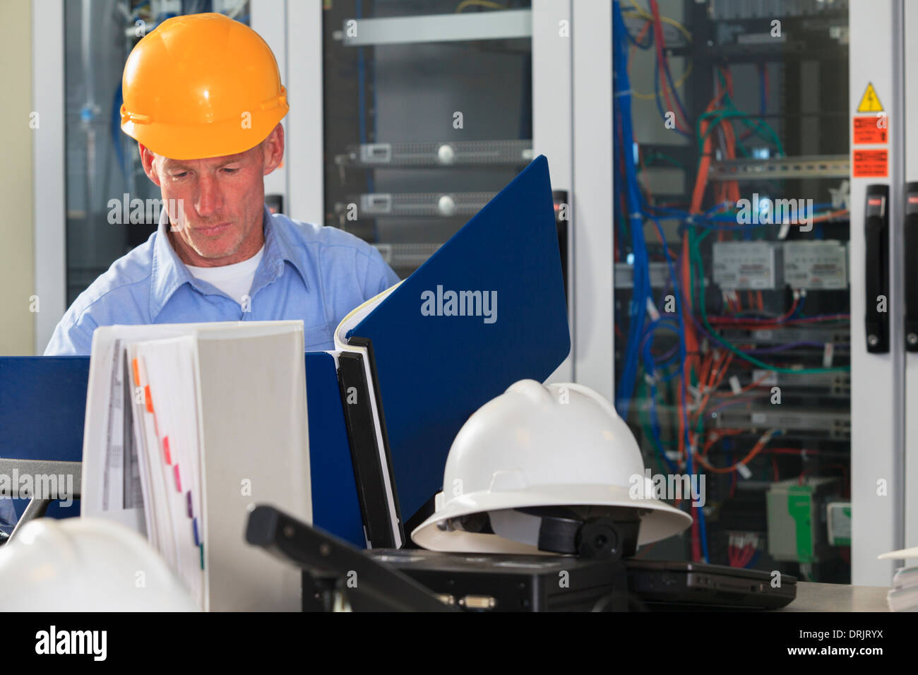 Electrical engineer reviewing data hi-res stock photography and images ...
