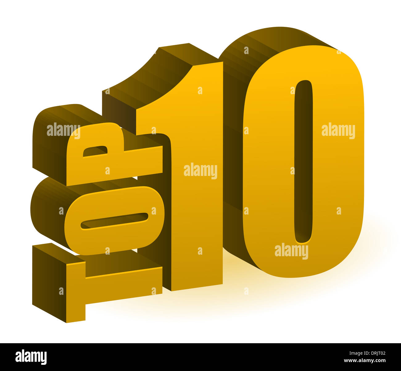 Top 10 words illustration design over white Stock Photo - Alamy