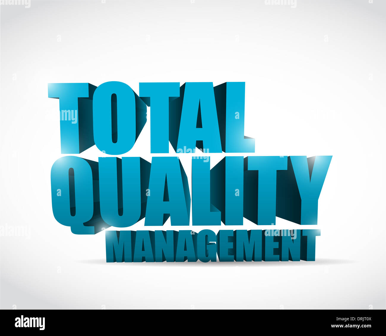 total quality management text illustration design over a white ...