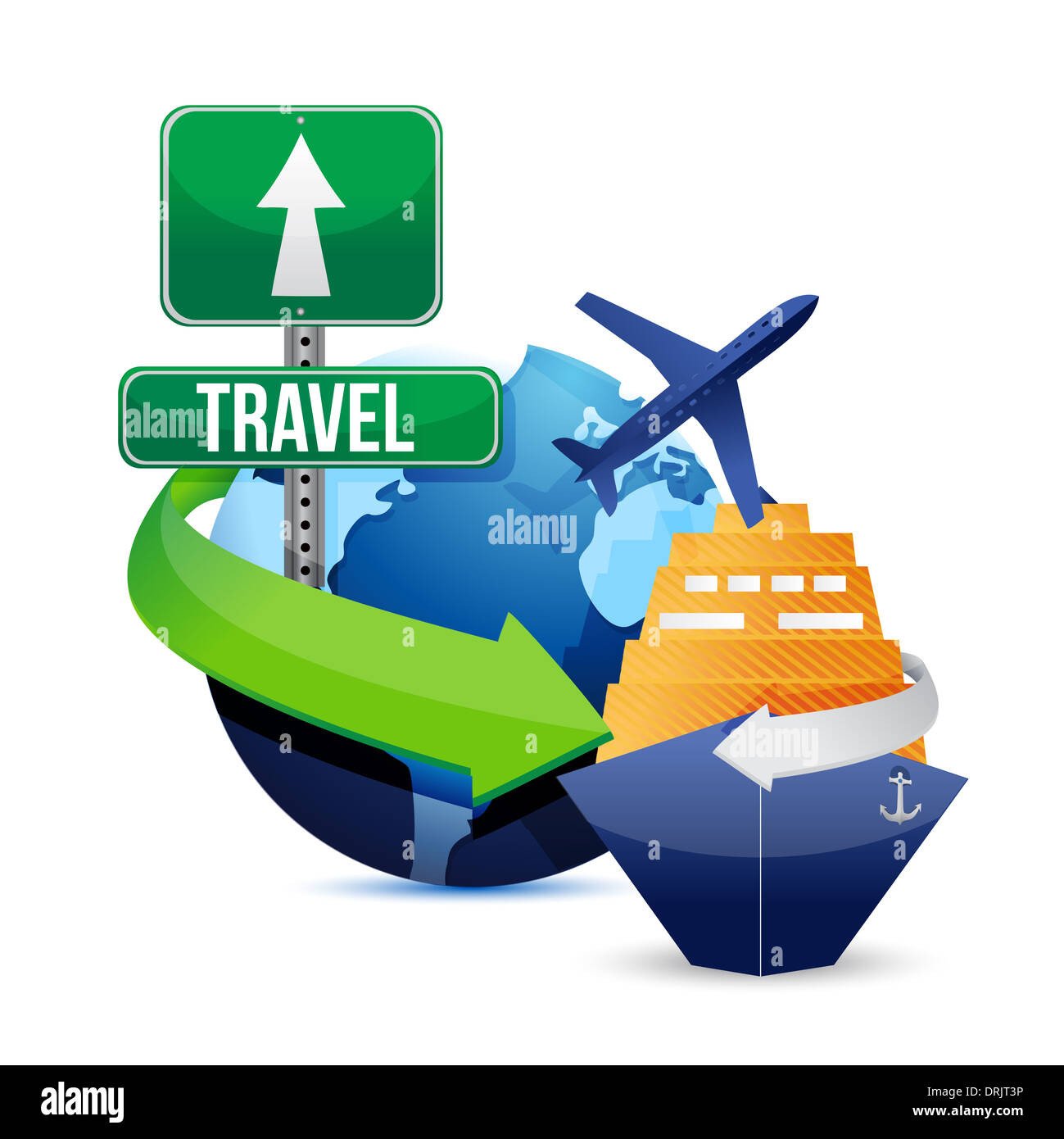 travel concept illustration design over a white background Stock Photo ...