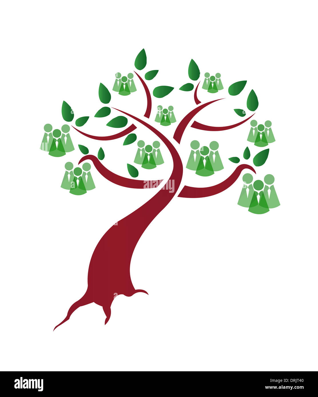 green people tree illustration design over a white background Stock ...