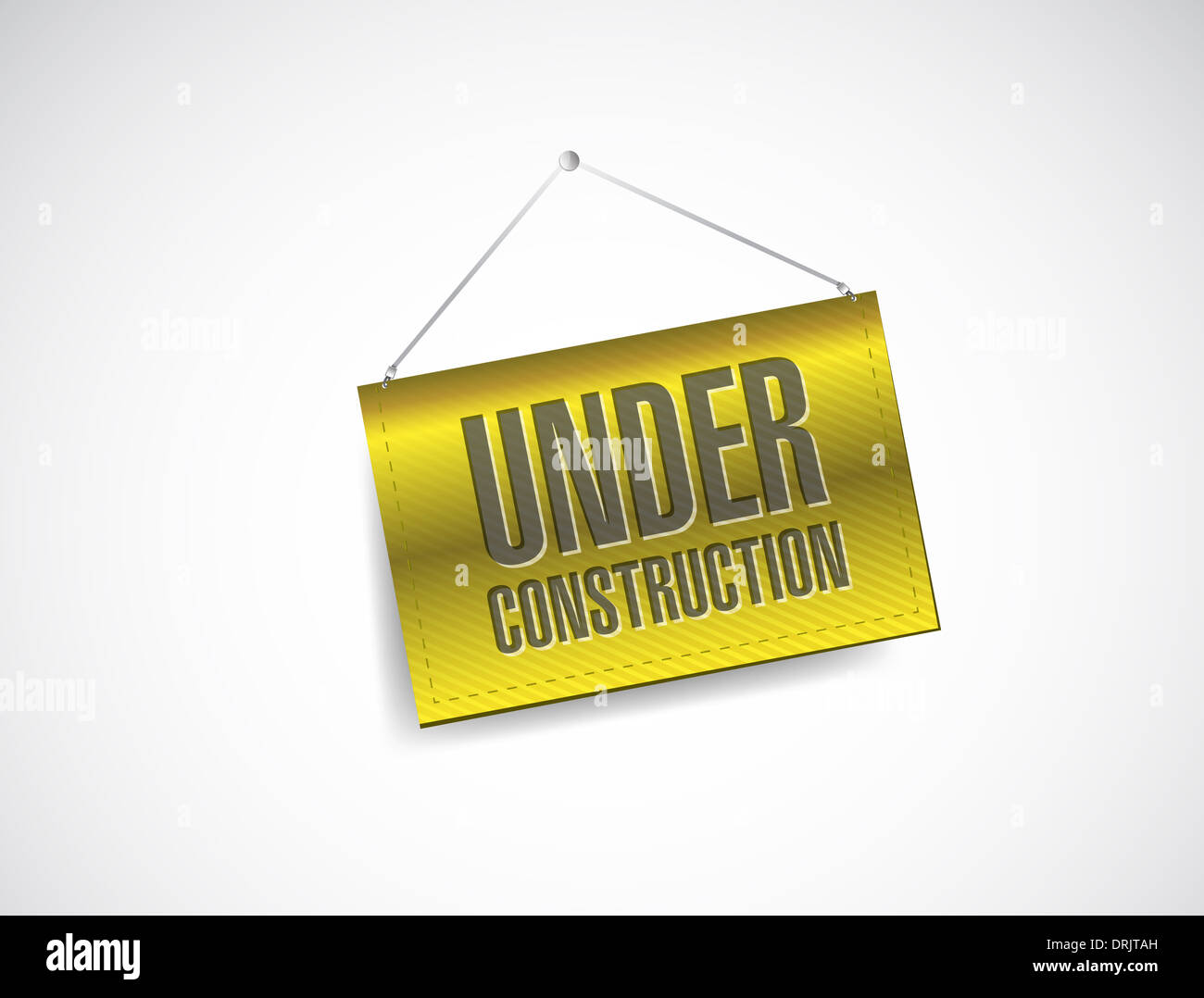 under construction banner sign illustration design over white Stock ...