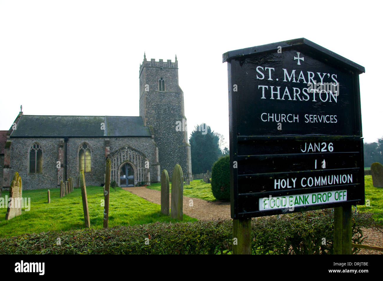 Tharston, Norfolk. St Mary's Church in the Norfolk village of Tharston ...