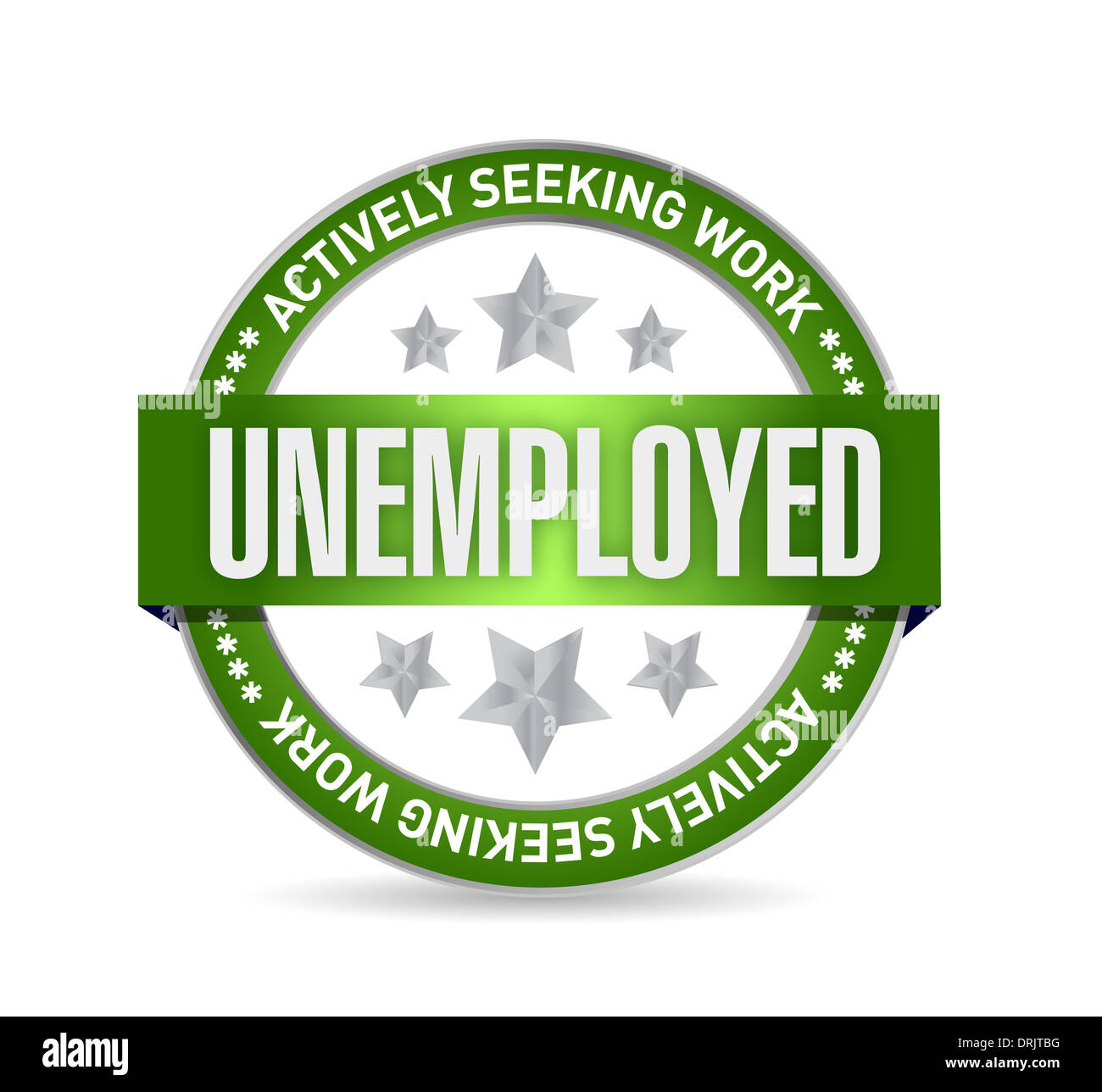 Unemployed Stamp illustration design over a white background Stock ...