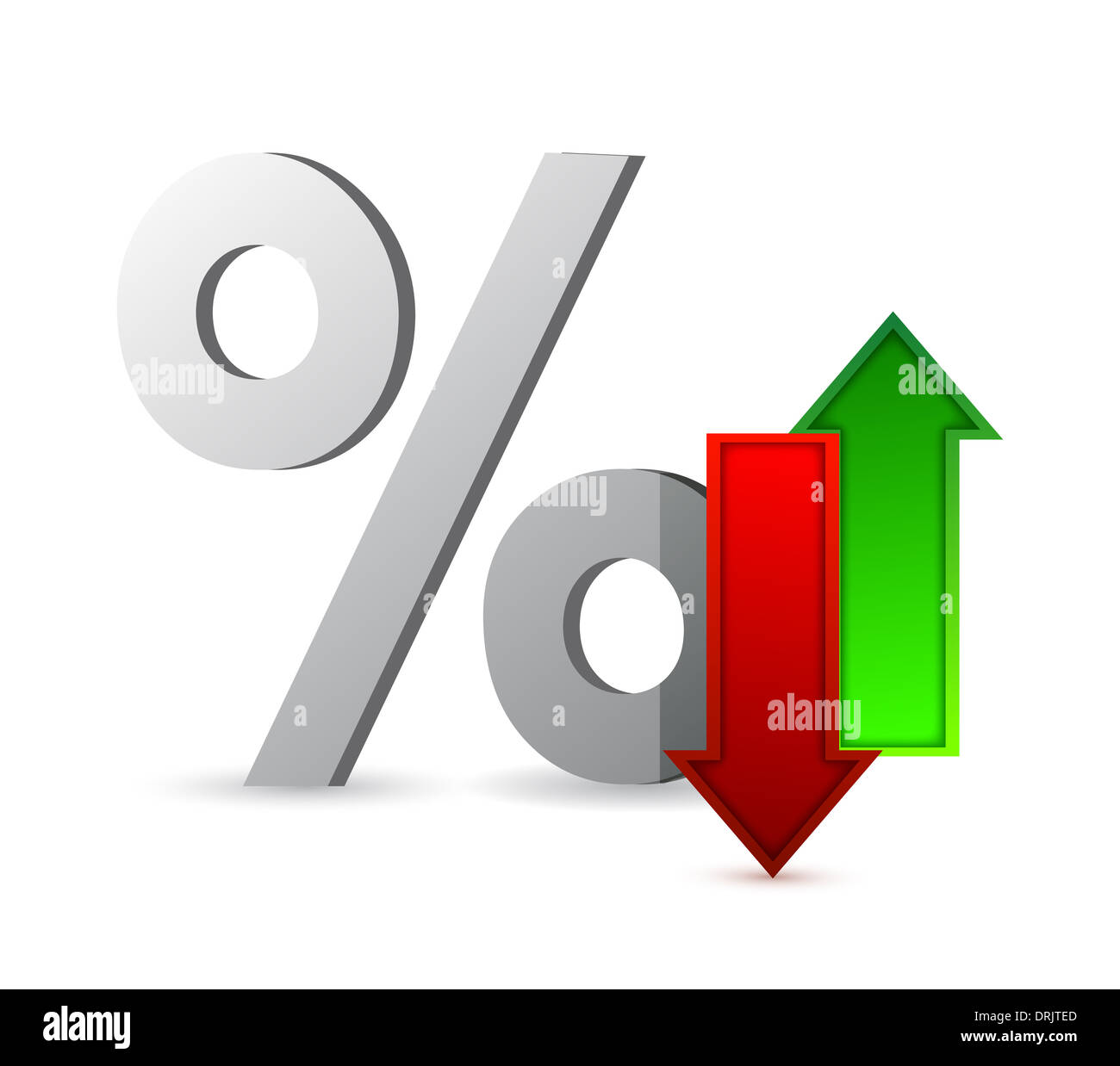 percentages up and down illustration design over white Stock Photo - Alamy