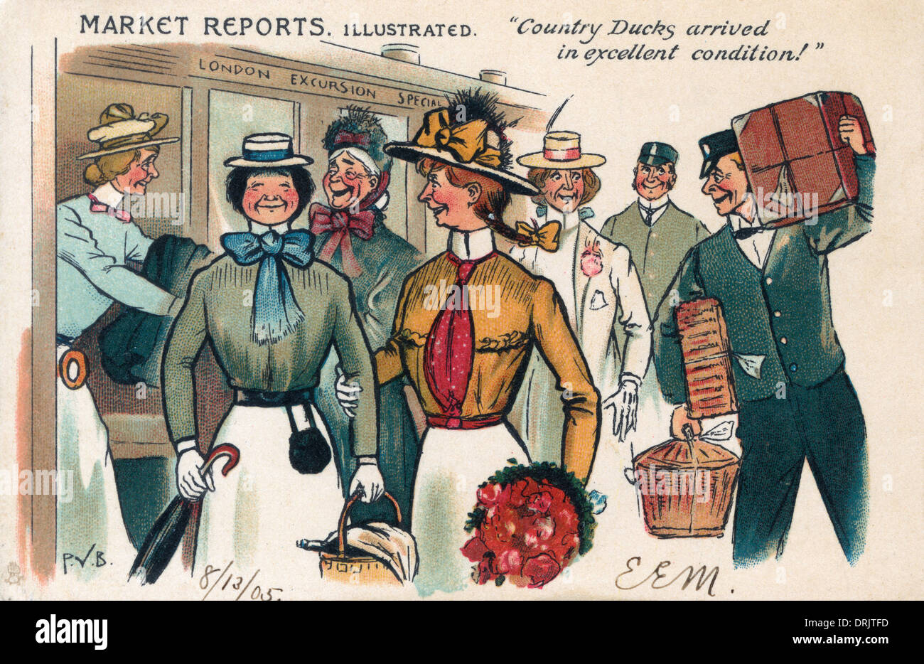 Market Reports Series - Country Ducks arriving Stock Photo - Alamy