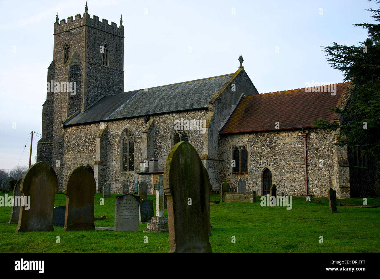 Tharston, Norfolk. St Mary's Church in the Norfolk village of Tharston ...