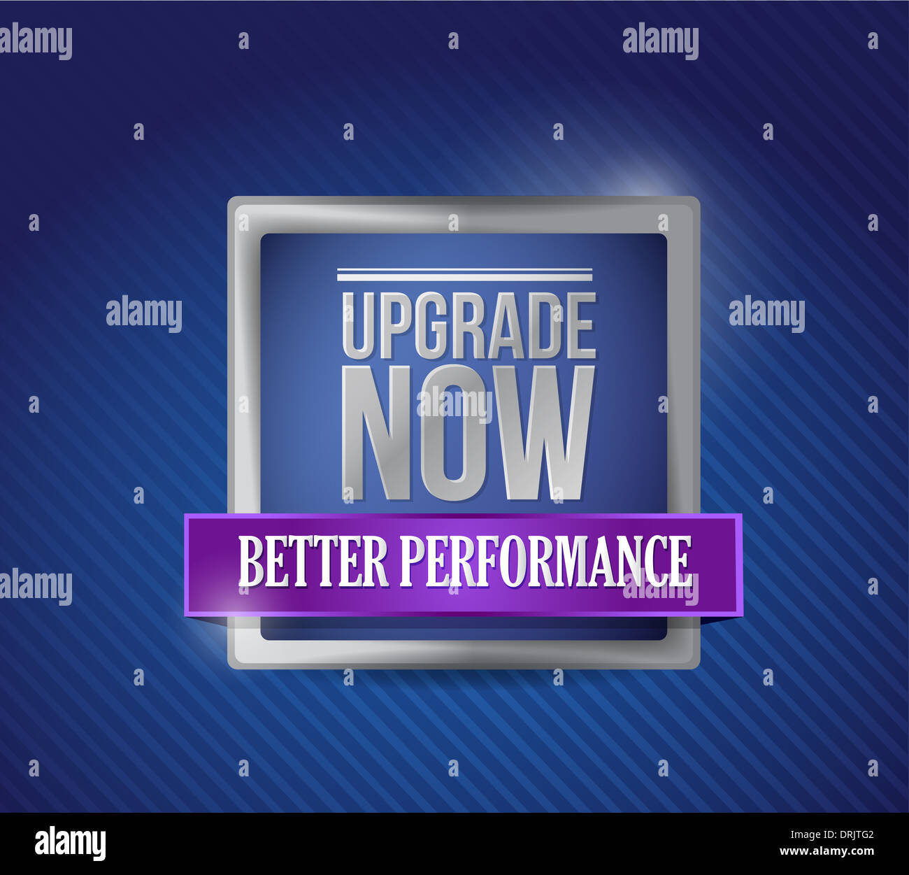 upgrade now blue shield illustration design graphic over blue Stock ...